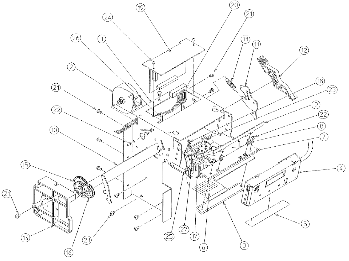 Основные запчасти и комплектующие Citizen PPU-700II